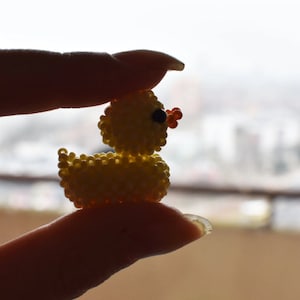 Beaded Yellow Duck Pdf. Beaded Animal Pattern. How to Make Beaded Toy ...
