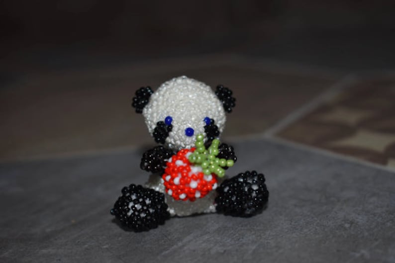 3d Bead Patterns Panda. Beading Tutorials, Amigurumi Doll Pattern. How ...