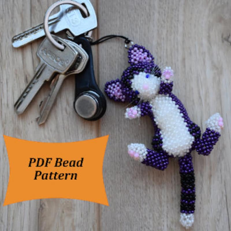 Beaded Animal Keychain - Etsy