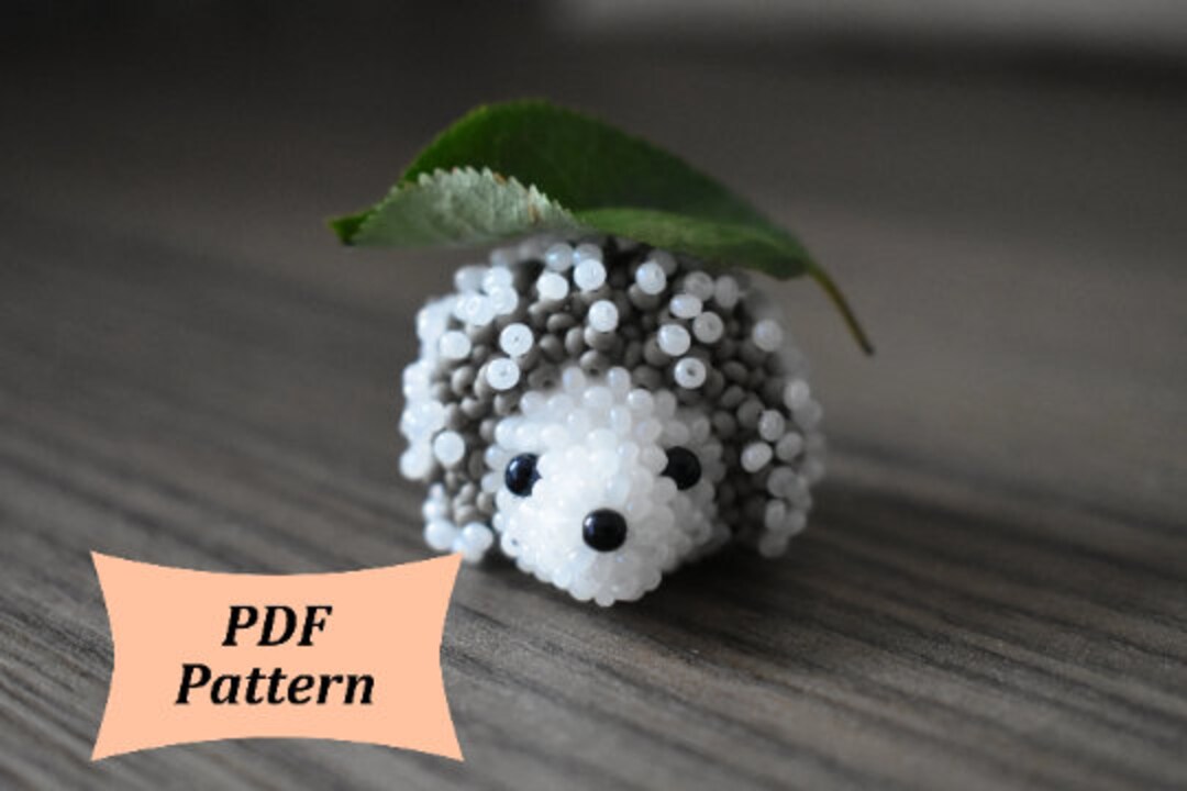 3D Bead Pattern, 3d Beading, Hedgehog Tutorial, Easy Beaded Animal ...