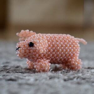 Cute Beaded Pig. You Can Do It With My Clear Easy Pattern. Pig Figurine ...