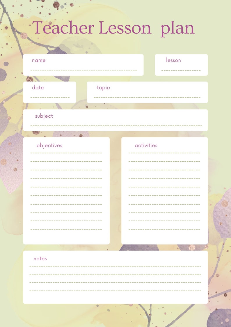 Teacher Planner, Lesson Plan Template, Lesson Planner, Teacher Planner ...