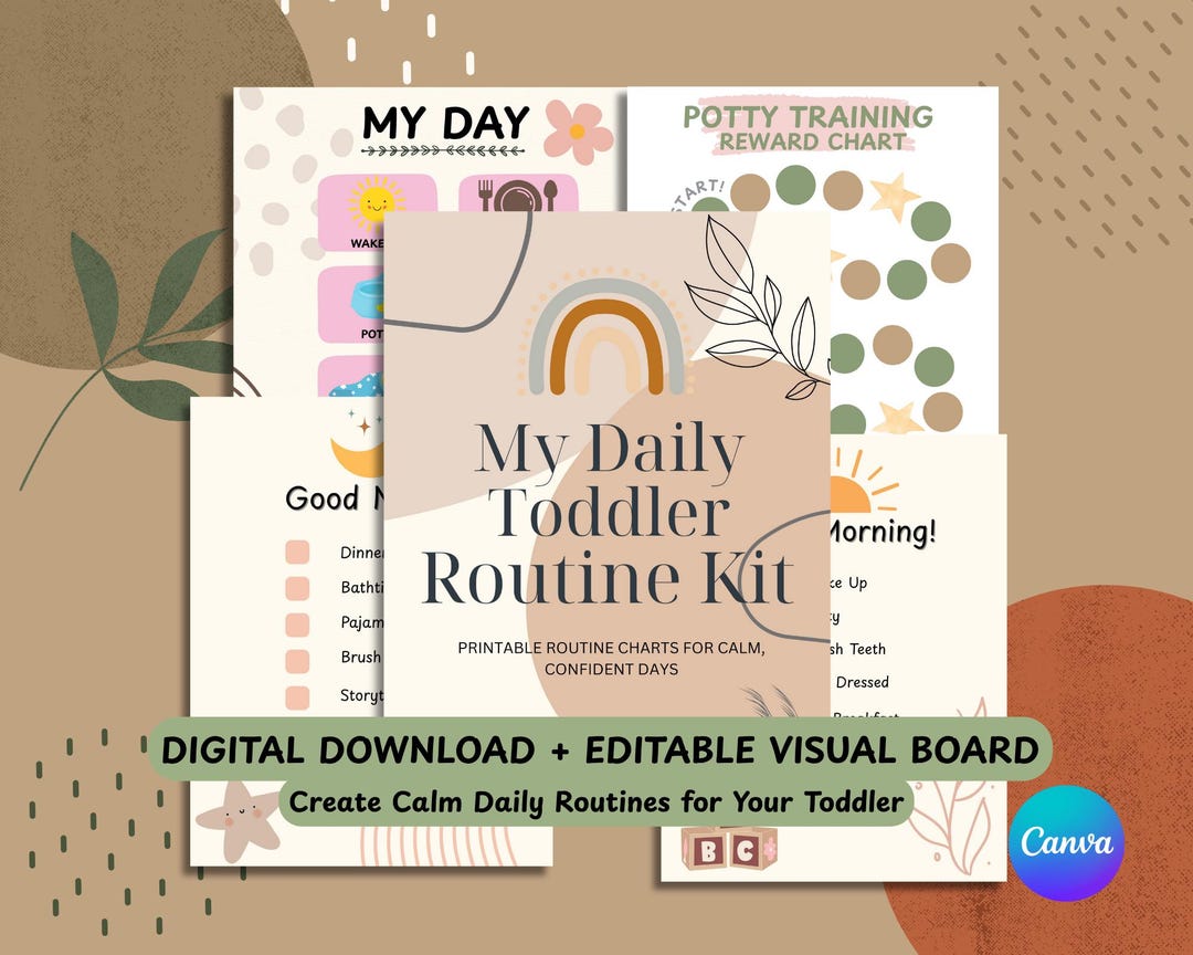 Instant Downloadable Daily Routine Charts for Toddlers and Babies ...