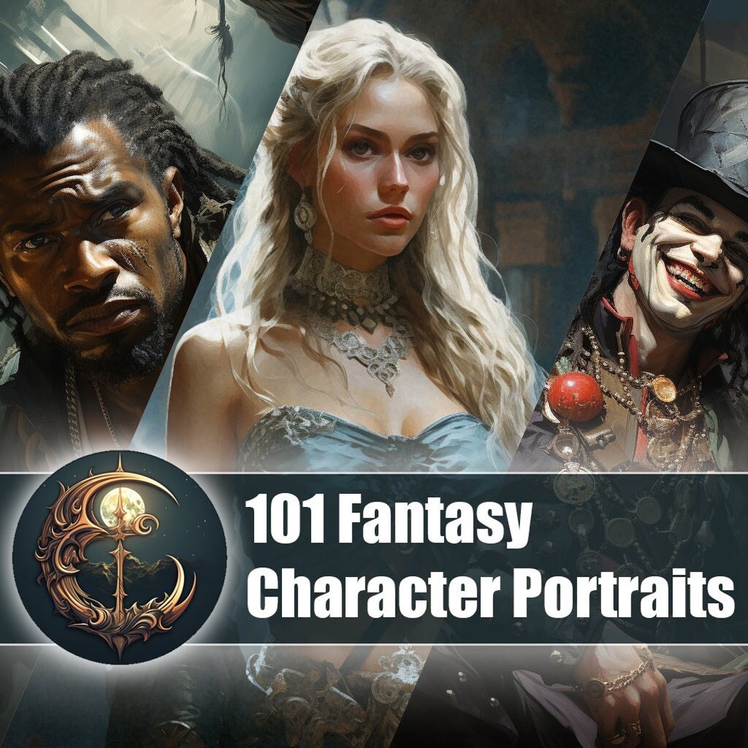 Dnd Character 101 Portraits for Your Fantasy, Roleplaying Campaign ...