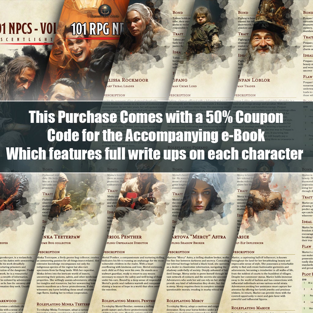 Dnd Character 101 Portraits for Your Fantasy Roleplaying - Etsy