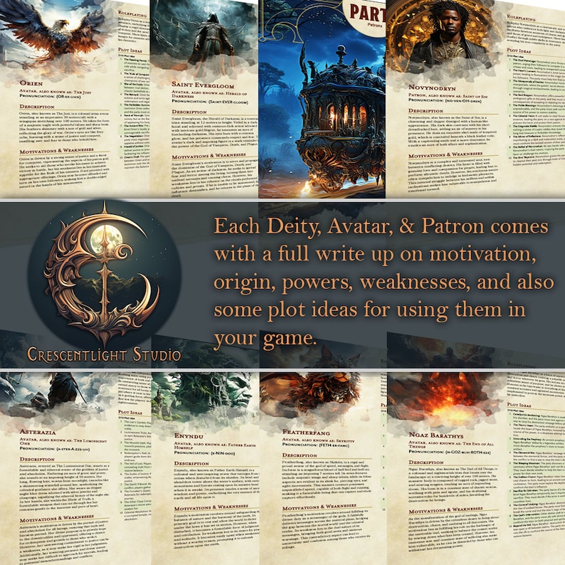 Dnd - Avatars, Deities, and Patrons Ebook - All the Gods, Titans, and ...