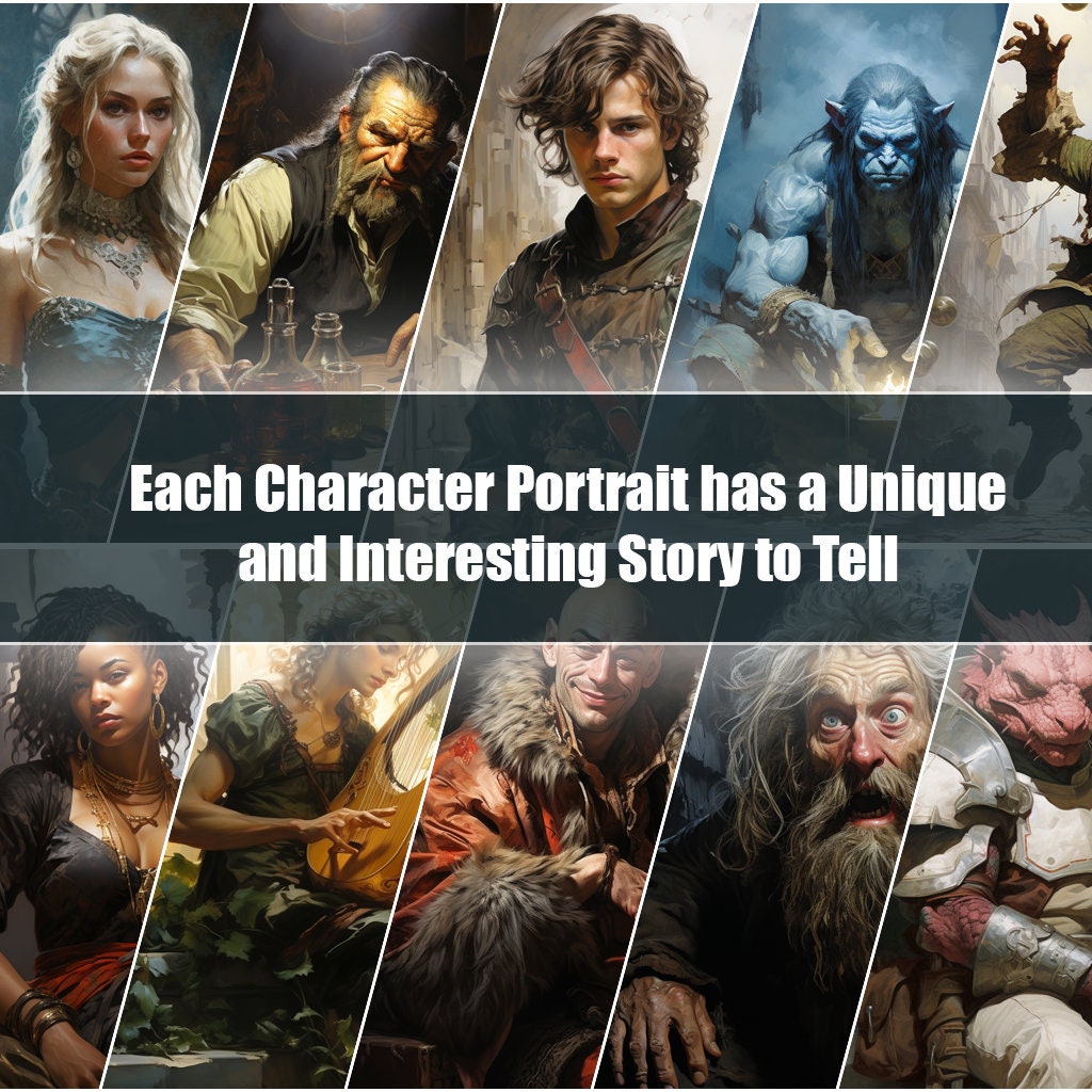 Dnd Character 101 Portraits for Your Fantasy, Roleplaying Campaign ...