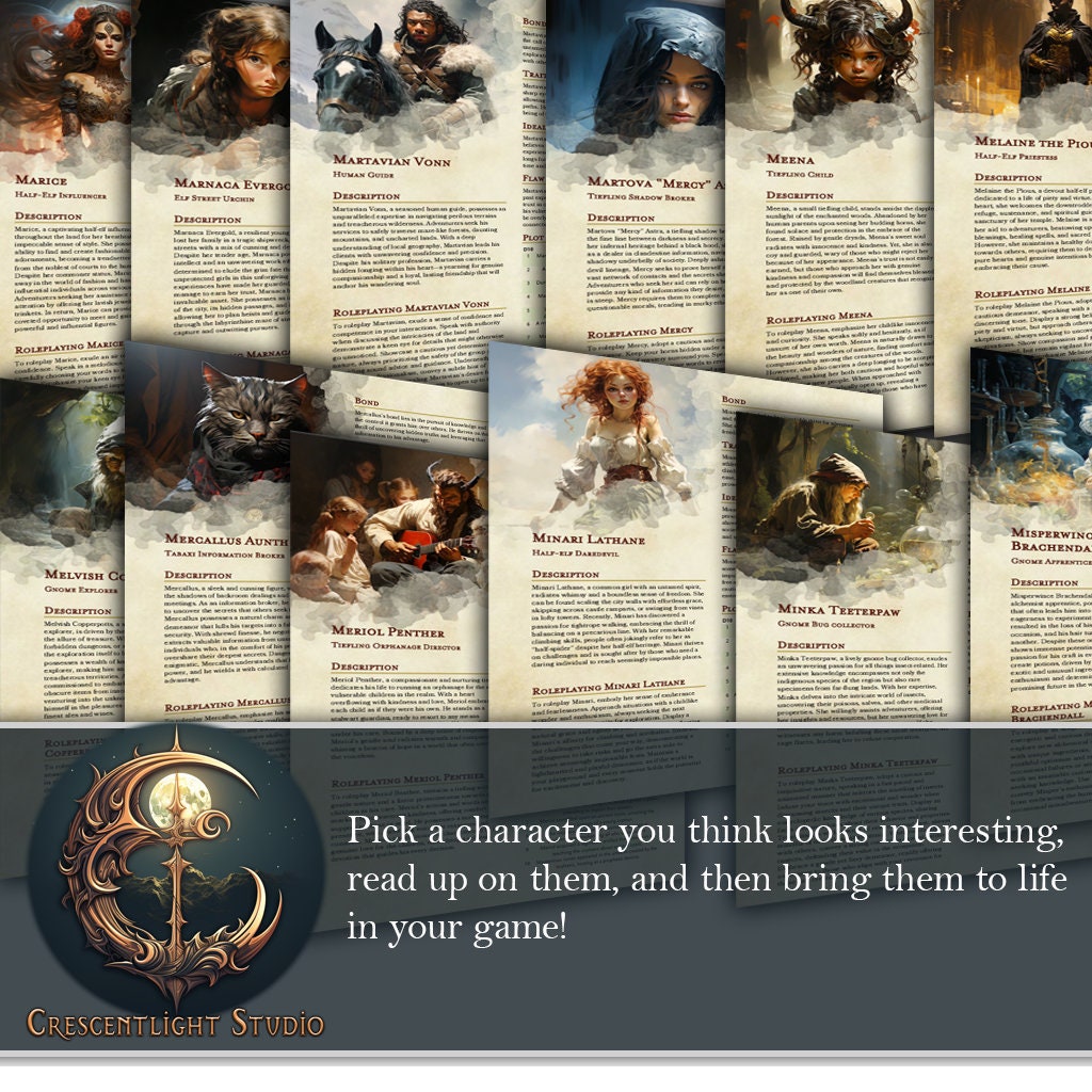 D&D Npcs Ebook (PDF) for Your Fantasy Roleplaying Campaign. Perfect for ...