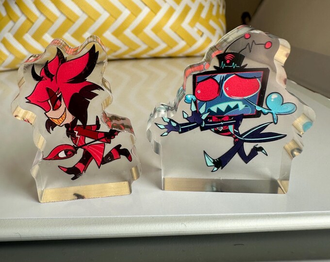 Hazbin Hotel Alastor Vox Acrylic Blocks - Etsy