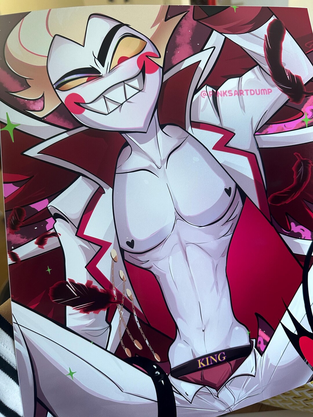 Lucifer Hazbin Hotel Pin Up Fanmade Print Etsy