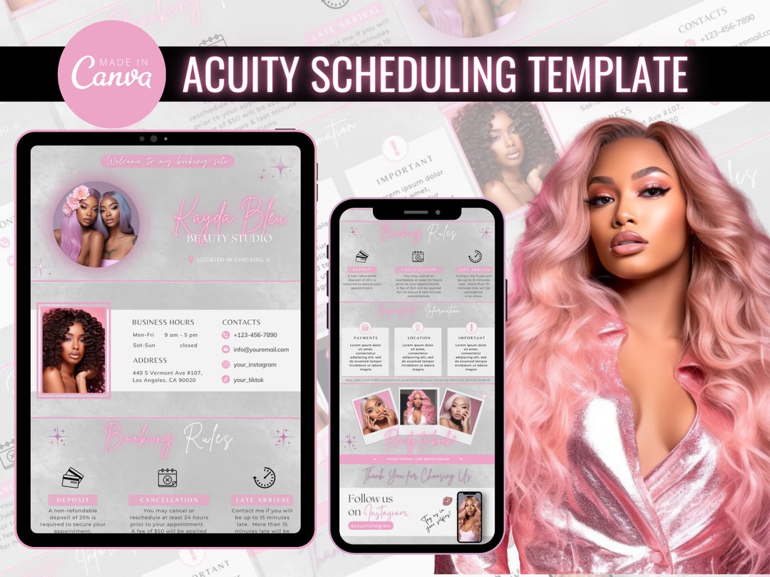 Acuity Scheduling Template Makeup , Hair Stylist Lash Acuity Template ...