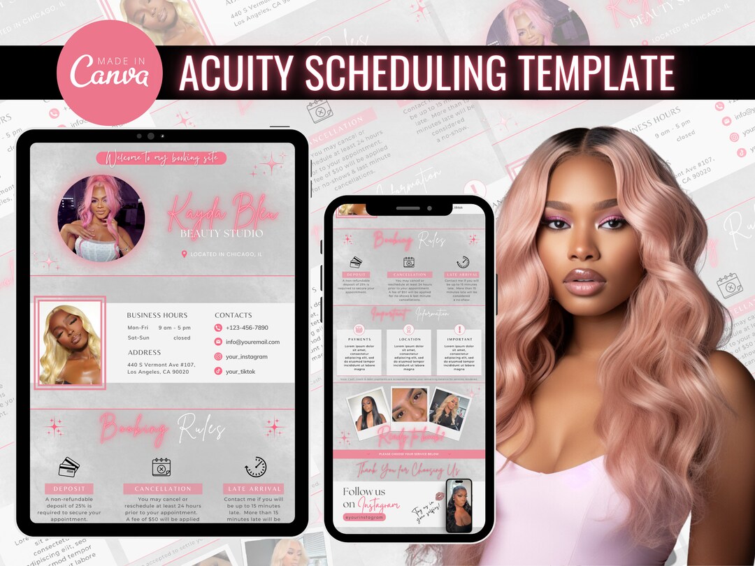 Acuity Scheduling Template Makeup , Hair Stylist Lash Acuity Template ...