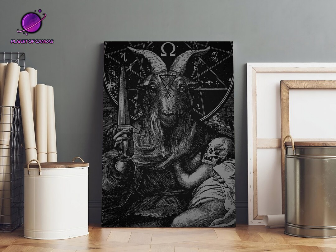 Satan Canvas, Satanic Canvas, Maybe Today Satan Themed Wall Art, Satan ...