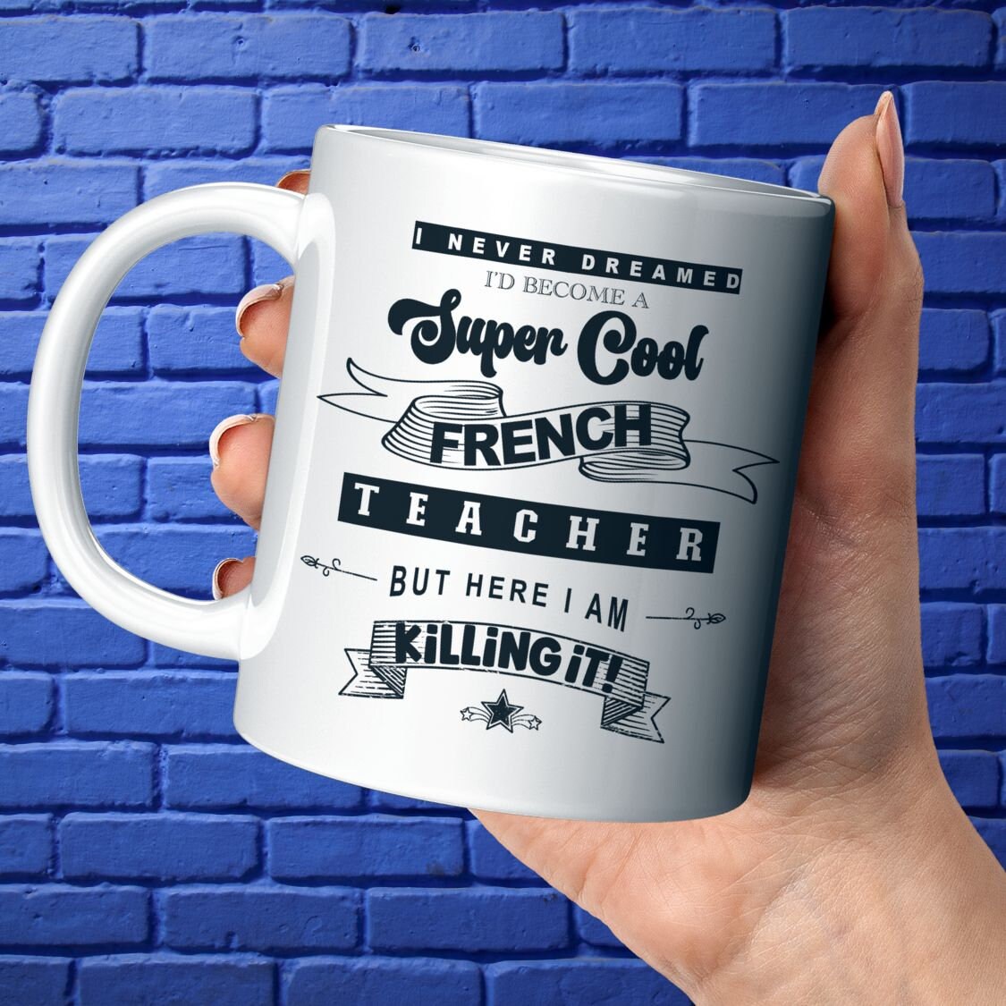 French Teacher Gift Idea, French Teacher Coffee Mug, French Vibes Tea ...