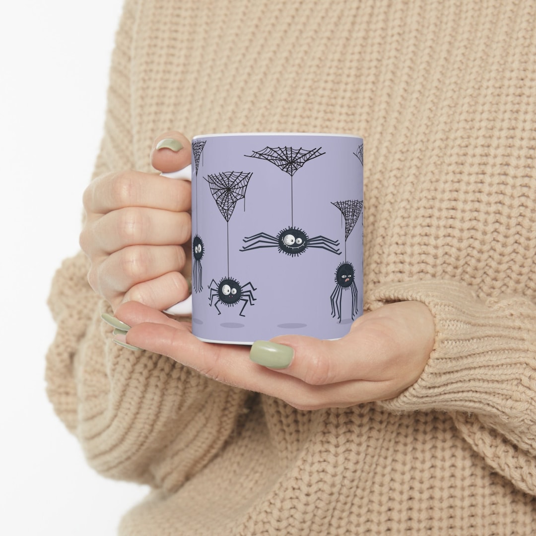 Cute Spider Halloween Coffee Mug for Halloween Lovers Cute Mug Spooky ...