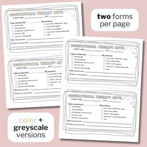 Occupational Therapy Update Note | OT Parent Family Communication ...