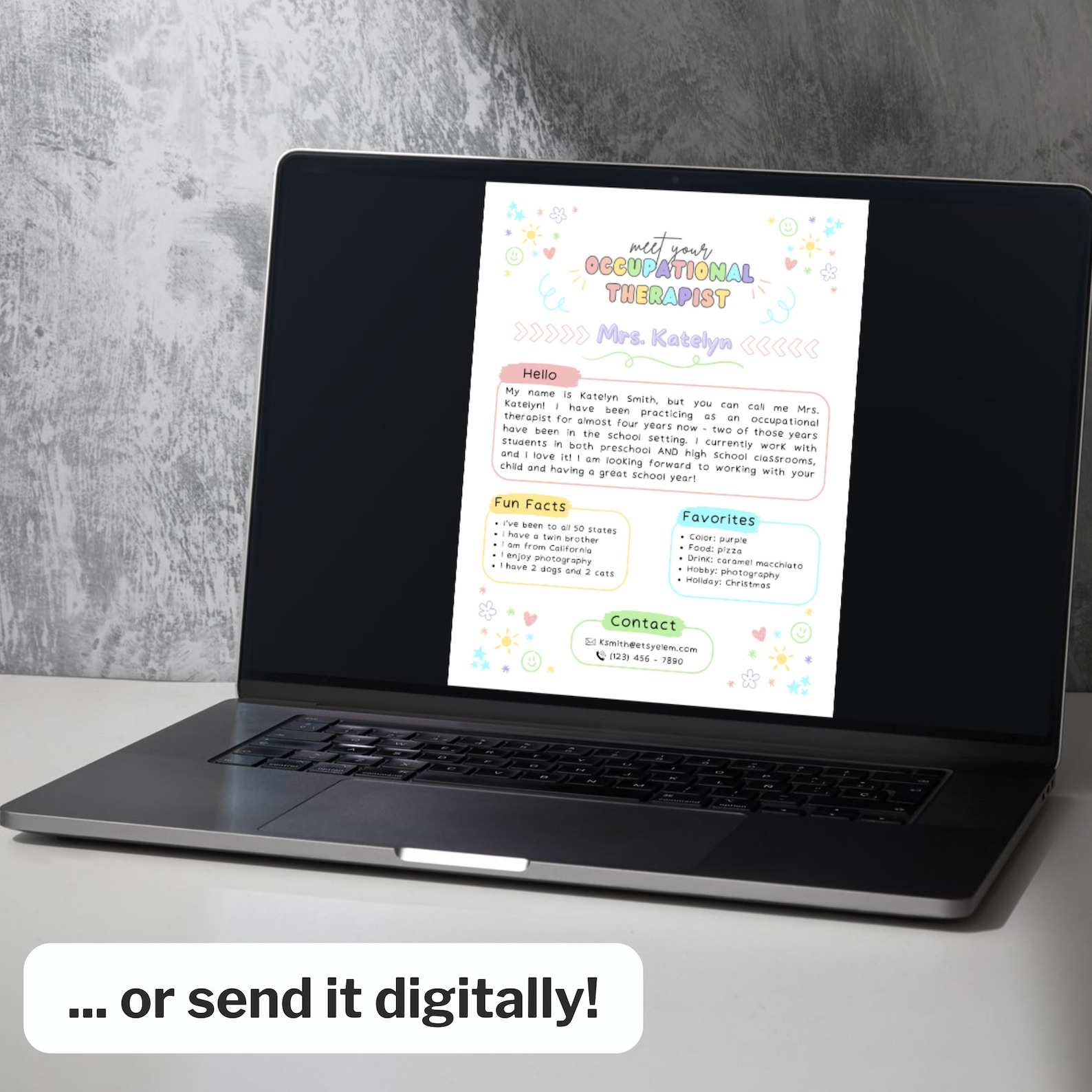 Meet the Occupational Therapist / OT Editable Canva Template | Back to ...