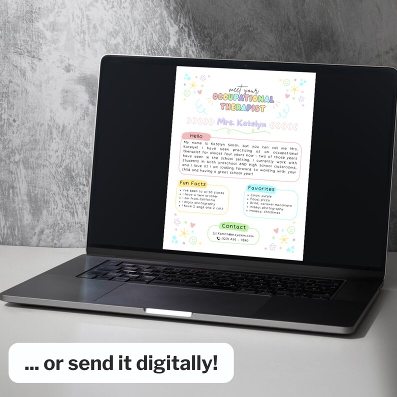 Meet the Occupational Therapist / OT Editable Canva Template | Back to ...