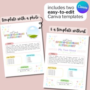 Meet the Speech-language Pathologist / SLP Editable Canva Template ...