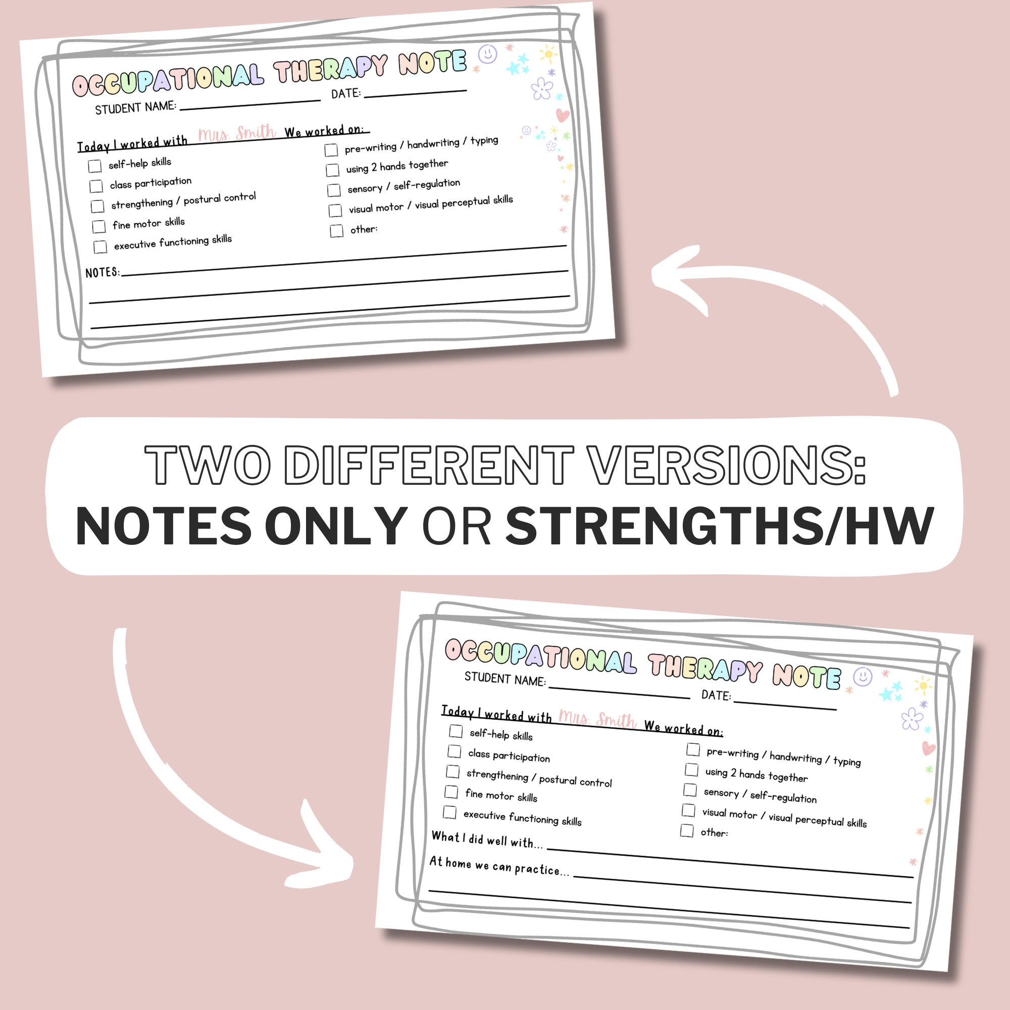 Occupational Therapy Update Note | OT Parent Family Communication ...