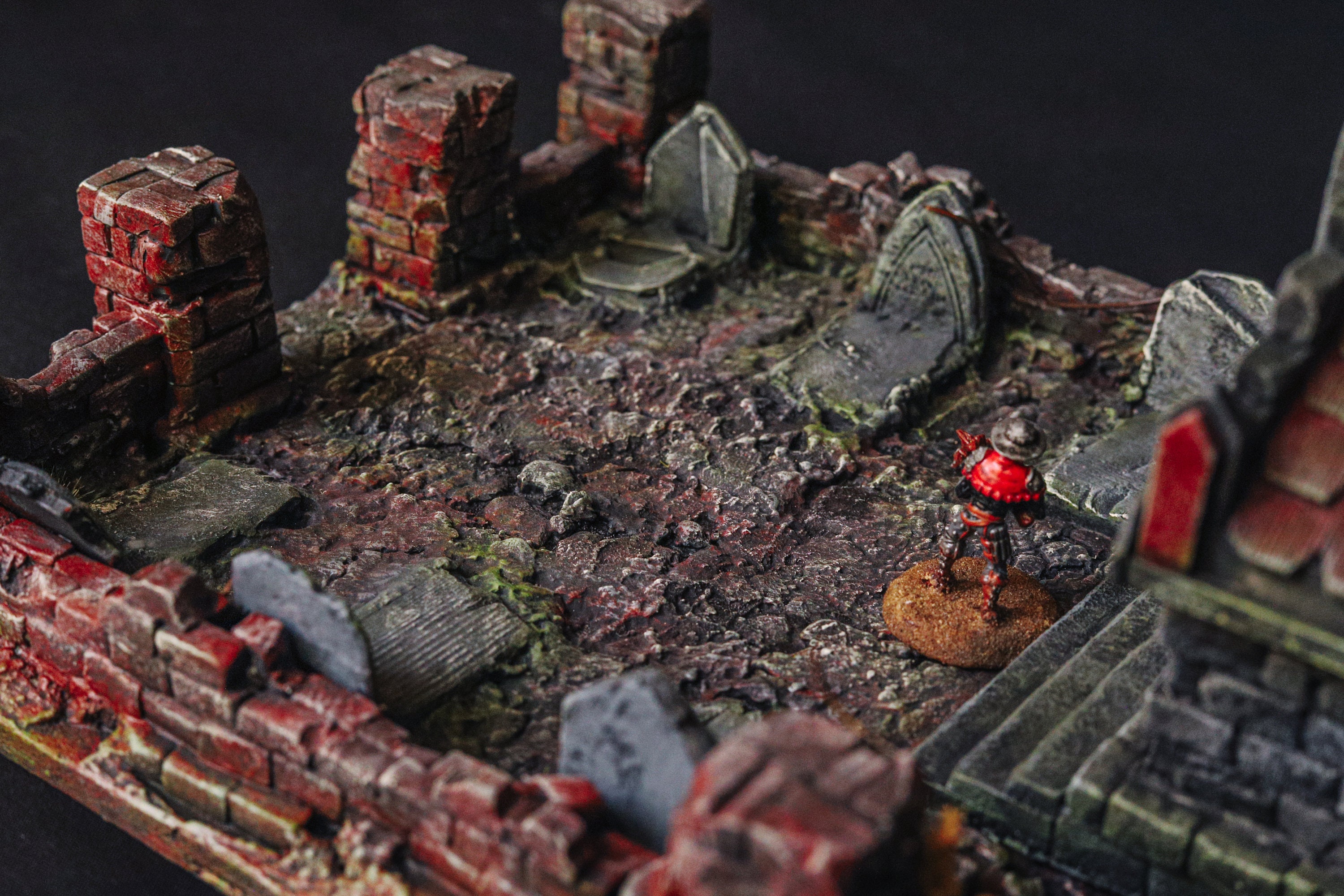 Modular Graveyard With Dark Mausoleum. Playable Interior, Sarcophagus ...