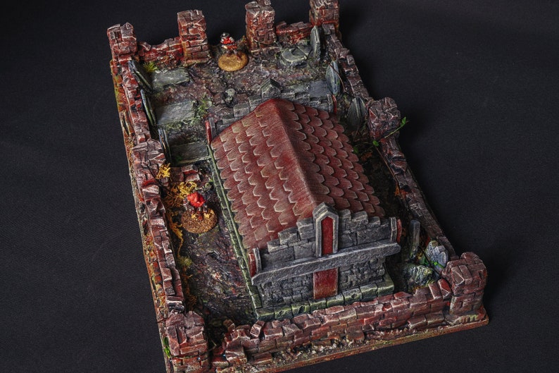 Modular Graveyard With Dark Mausoleum. Playable Interior, Sarcophagus ...