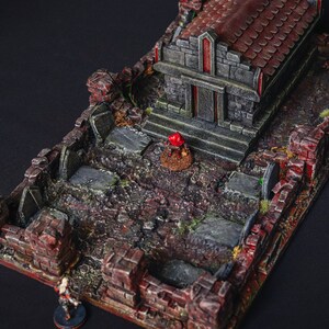 Modular Graveyard With Dark Mausoleum. Playable Interior, Sarcophagus ...