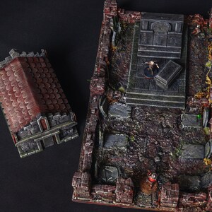 Modular Graveyard With Dark Mausoleum. Playable Interior, Sarcophagus ...