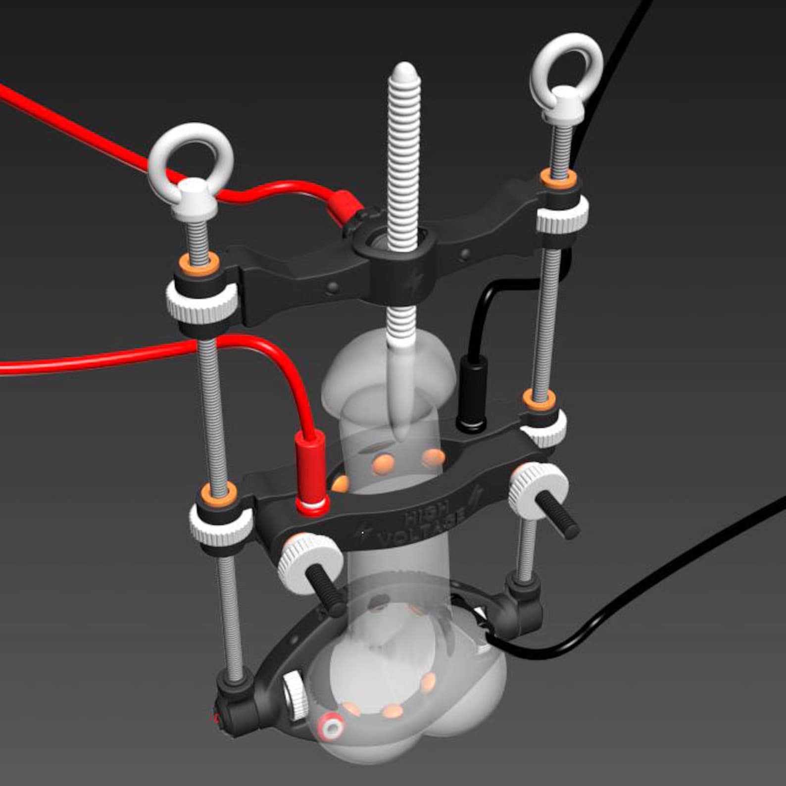 Penis Stretching Electro Rack E-stim Cock Electrode CBT Ultimate Dick ...