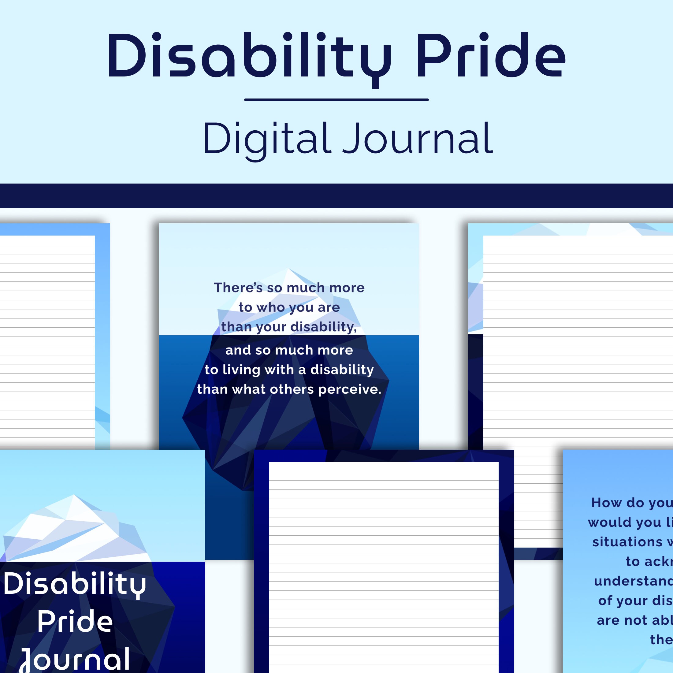 Digital Disability Pride Journal Iceberg Theme - Etsy