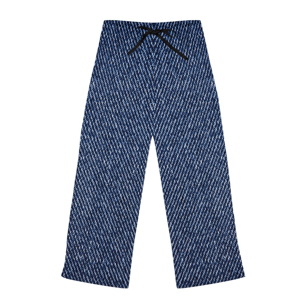 Women's Pajama Pants AOP Jean Design With Hearts, Lounge Wear, Great ...