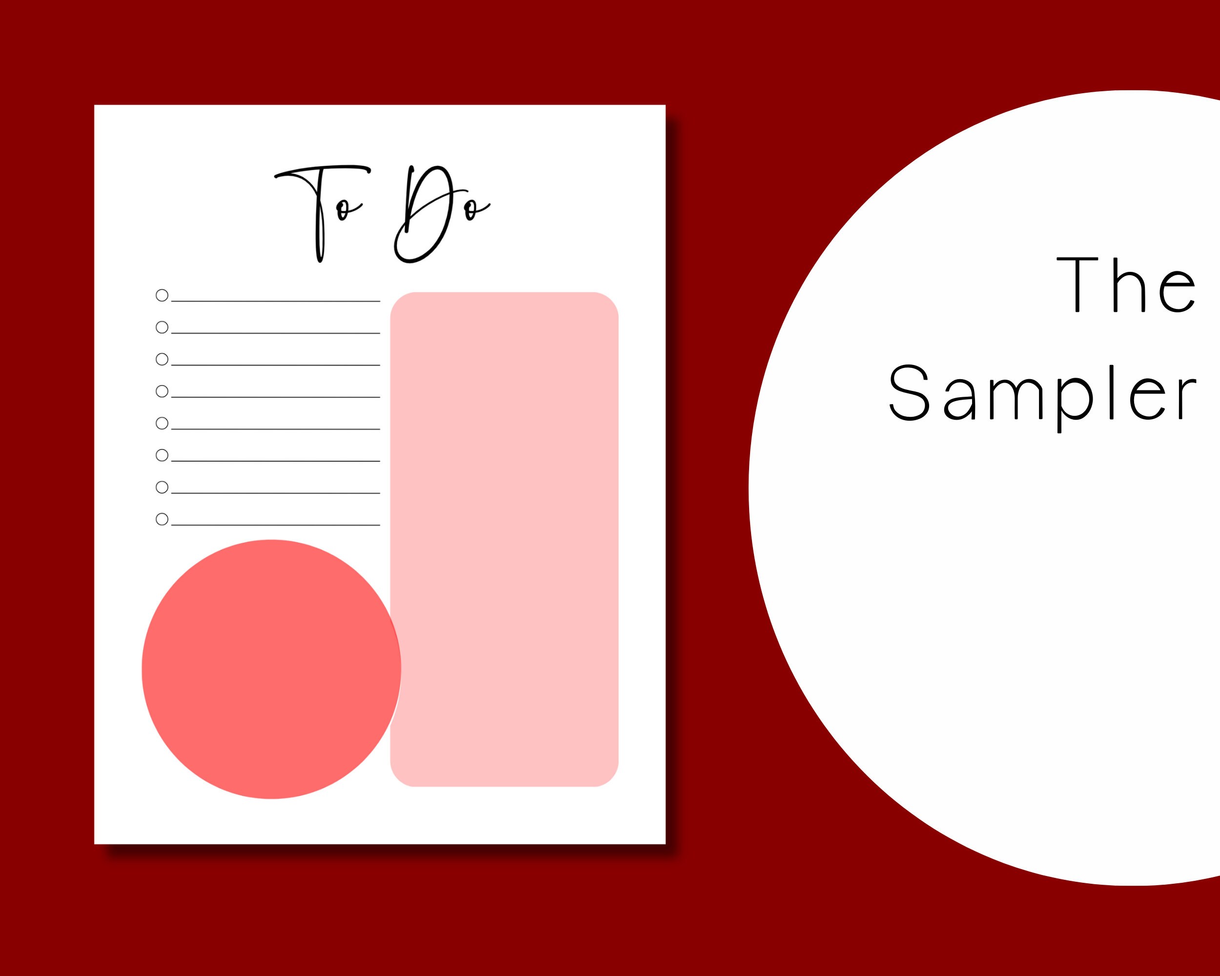 Red to Do List, to Do List, Printable to Do List, Organization ...