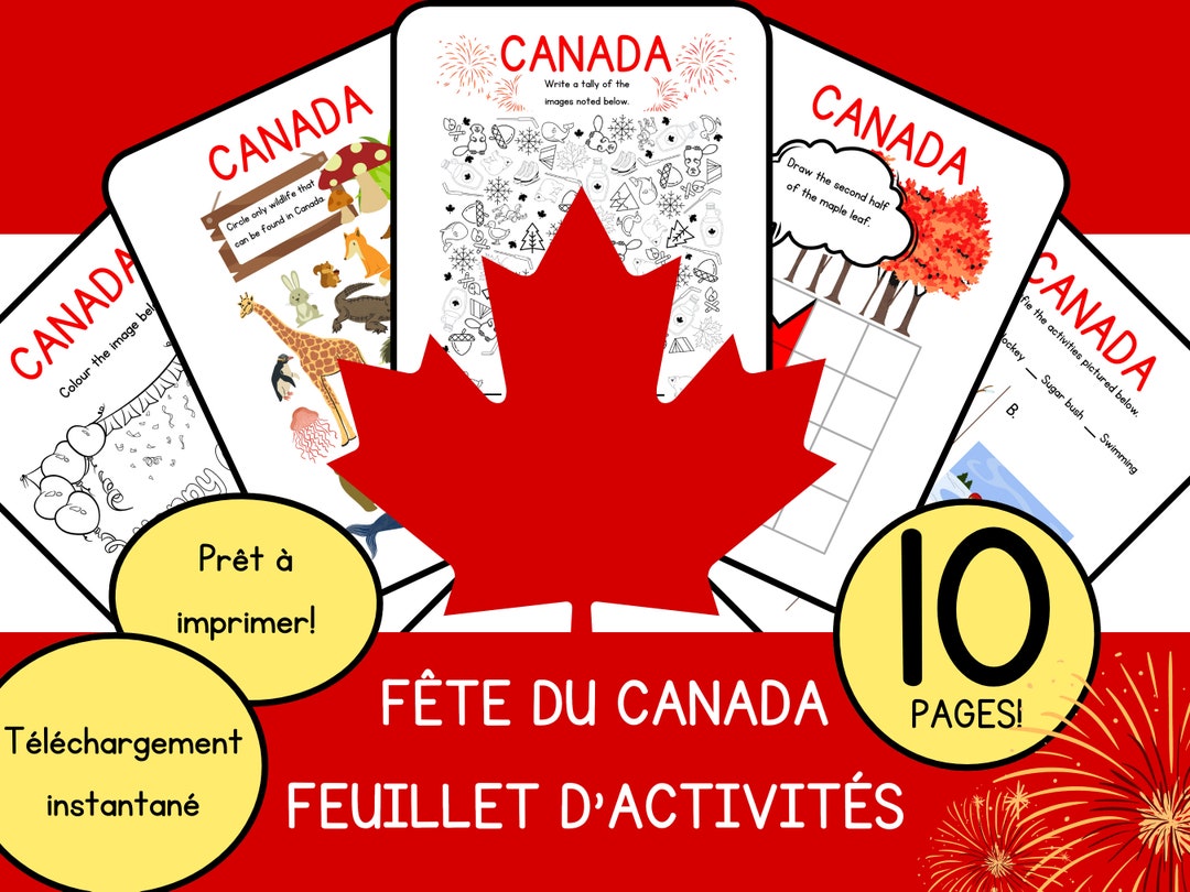 Feuillet D'activités, Fête Du Canada, Activités Pour Enfants, Canada ...