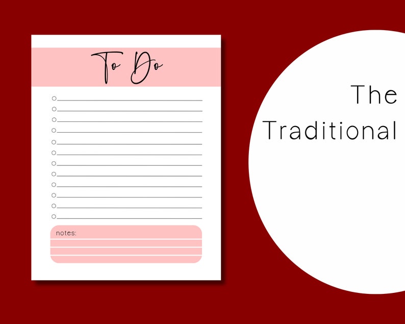 Red to Do List, to Do List, Printable to Do List, Organization ...