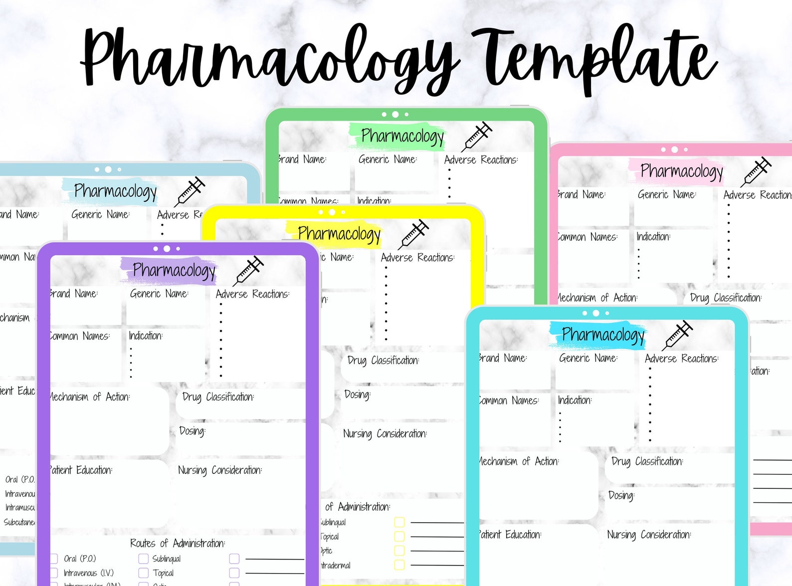 Printable Pharmacology Template| Pharmacology Map| Cheat Sheet|nursing ...