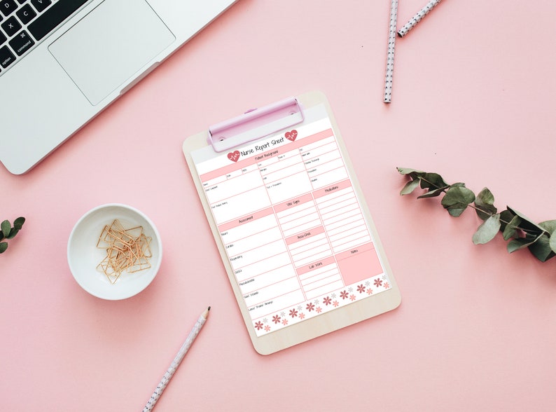 Nurse Report Sheet| Fillable Report Template| EMT Notes| Paramedic ...