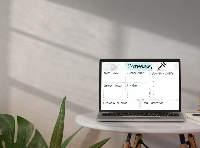 Printable Pharmacology Template| Pharmacology Map| Cheat Sheet|nursing ...