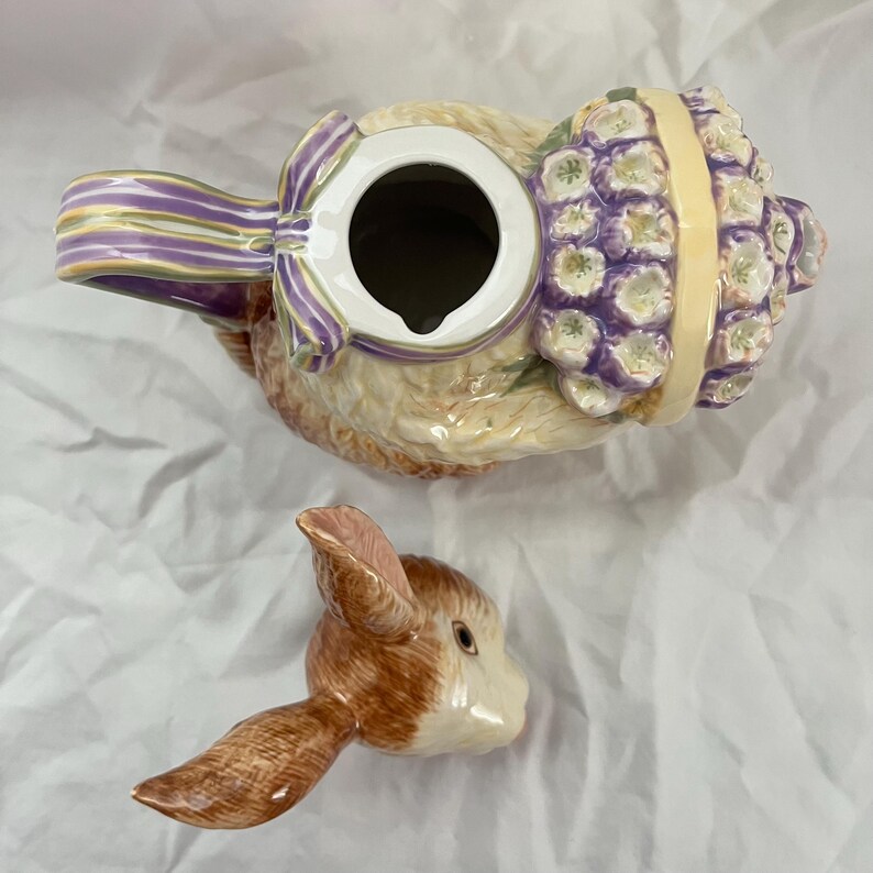 Bunny Teapot Longaberger Pottery Item No. 31537. Decorative Ceramic ...