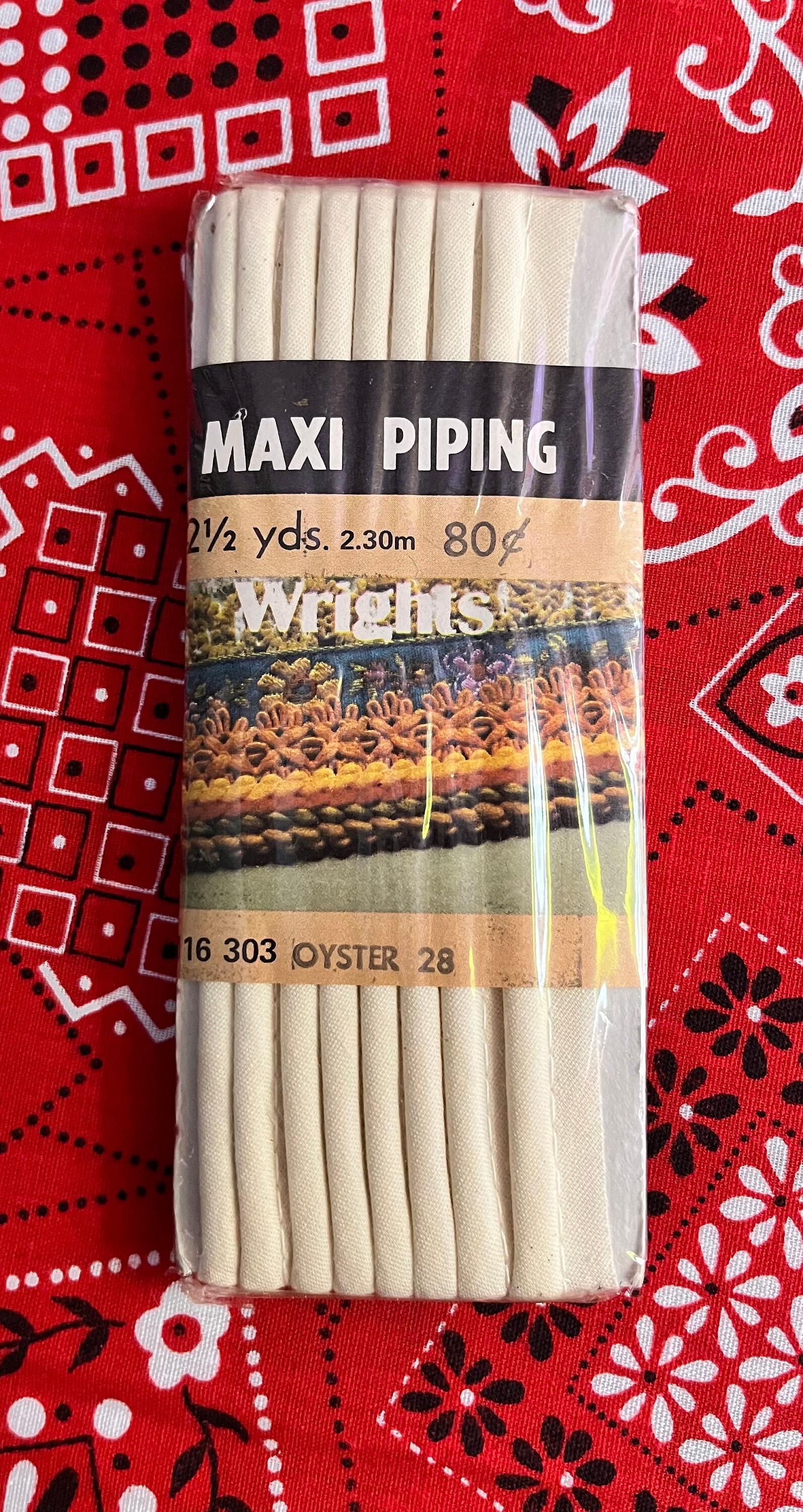 Wrights Maxi Piping, 2.5 Yard. Multiple Colors, Navy, Oyster, Jungle ...