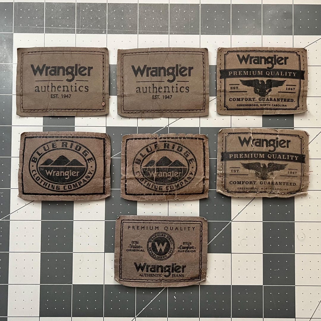 Wrangler Jean Labels for Journaling, Repurposing and Crafting. Pressed ...