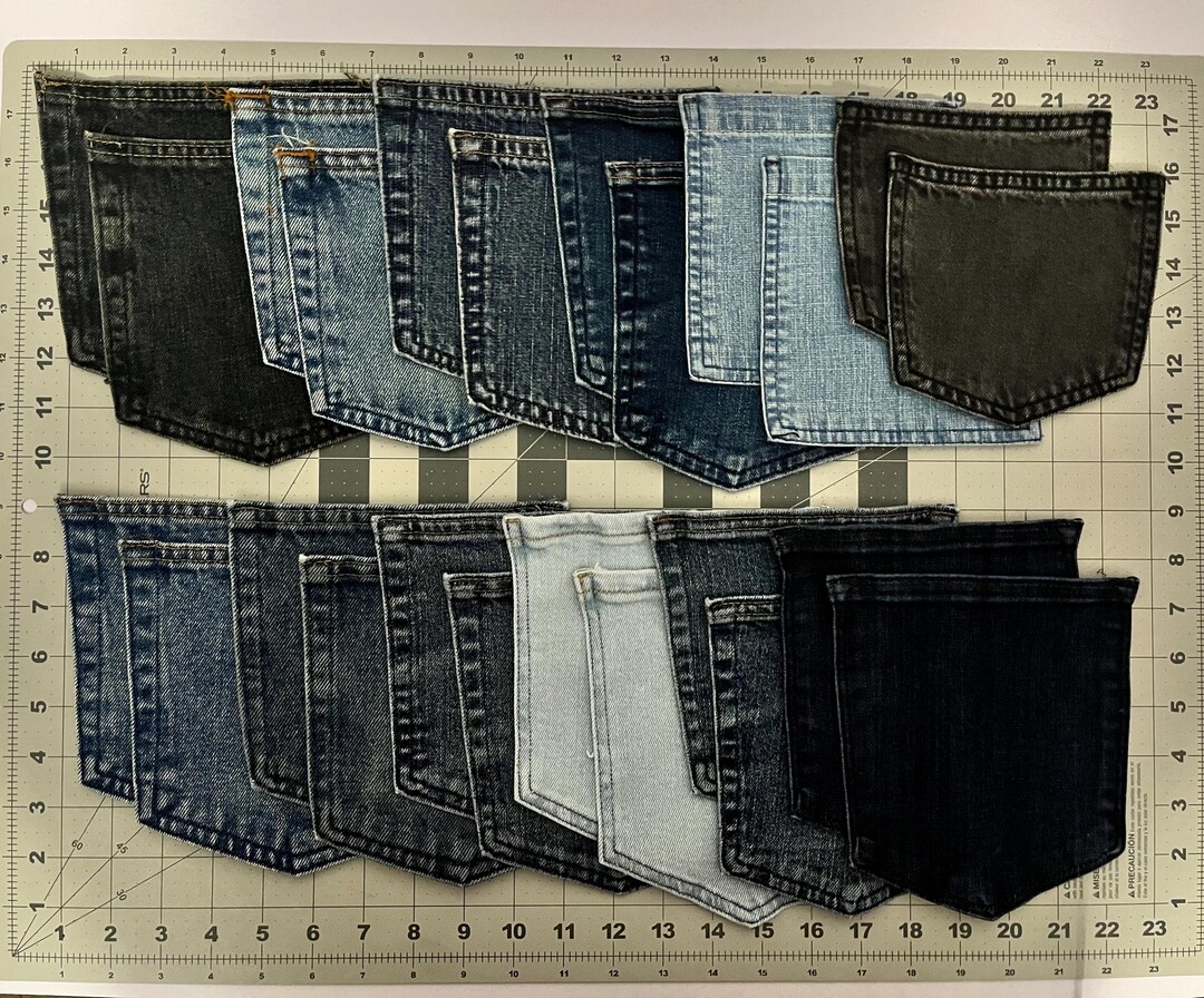 Salvaged Denim Jean Back Pockets for Repurposing, Sewing, and Crafting ...