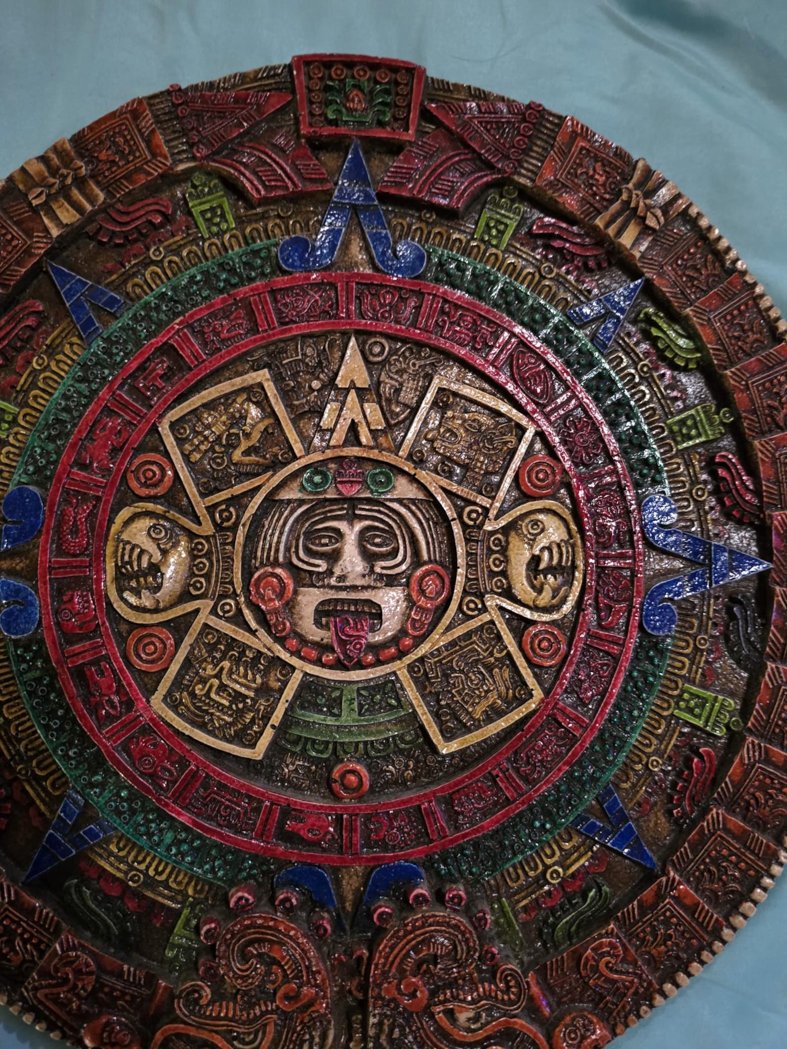 Aztec Mexican Mayan Sun Stone Wheel Circle Calendar Wall Decor 3D ...