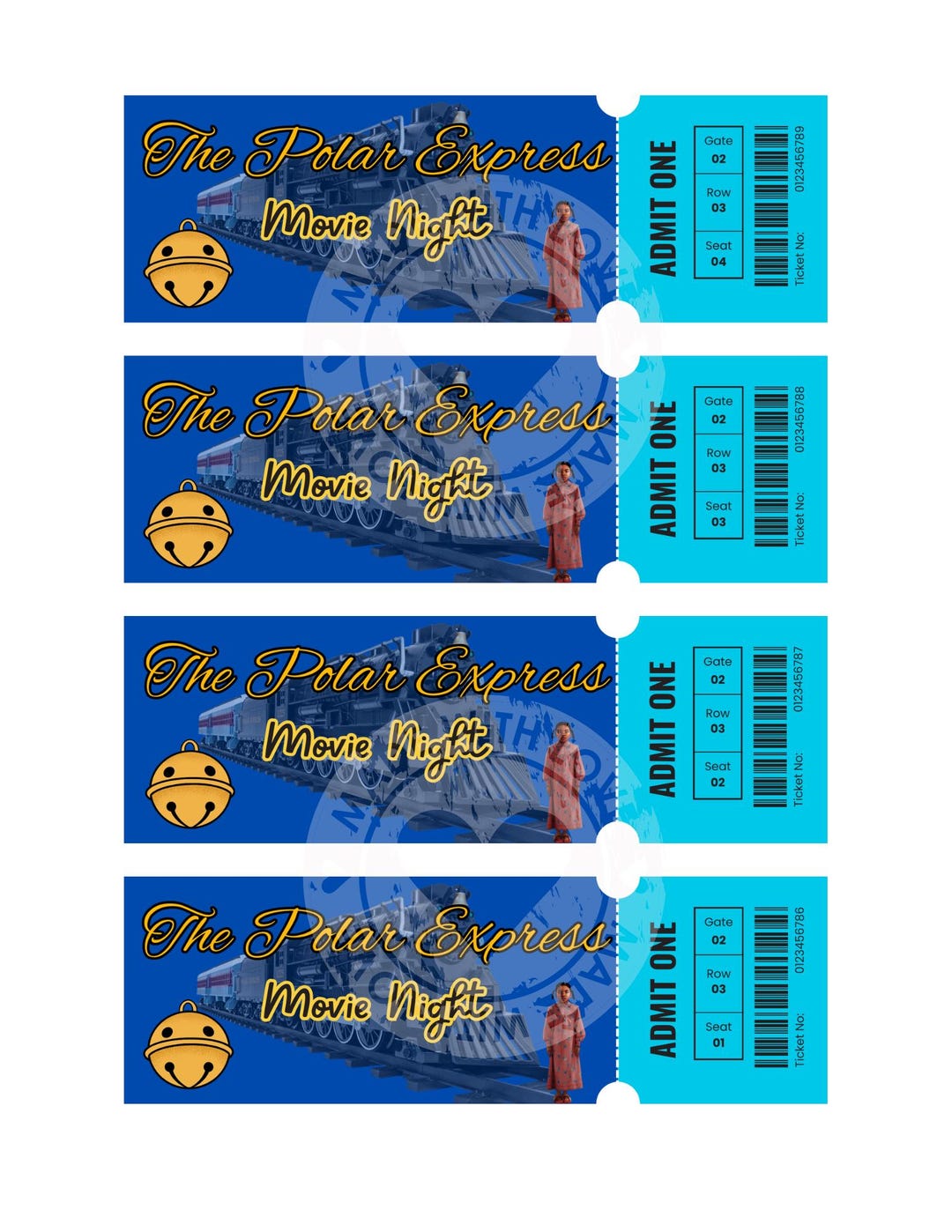 The Polar Express Digital Download Printable PDF Movie Night Tickets - Etsy
