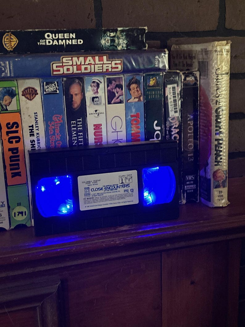 Retro VHS Tape Night Light: Upcycled LED Table Lamp - Etsy