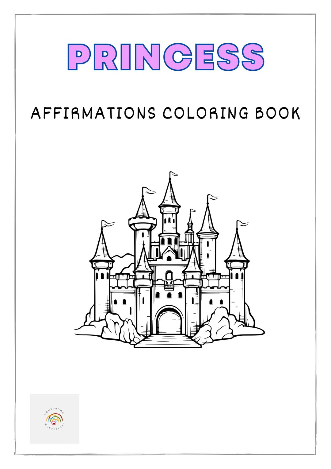 Princess Affirmations Coloring Pages - Etsy