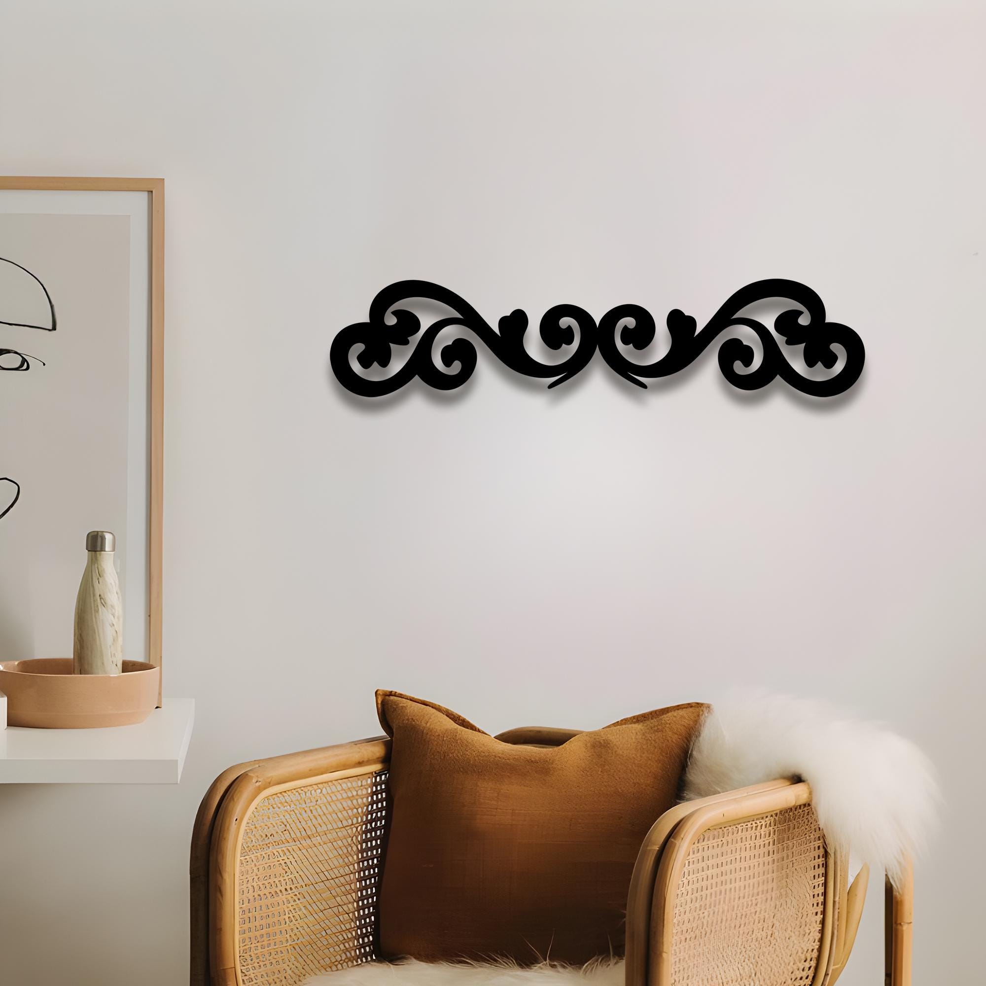 Rustic Metal Scroll Wall Decor: Farmhouse Above Door Art - Etsy