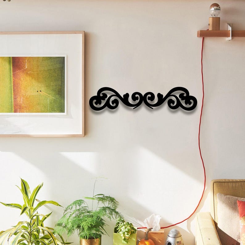 Rustic Metal Scroll Wall Decor: Farmhouse Above Door Art - Etsy