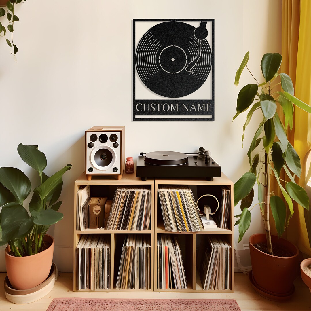Record Plaque Metal Wall Art, Custom Decorative Metal Recording Disc ...