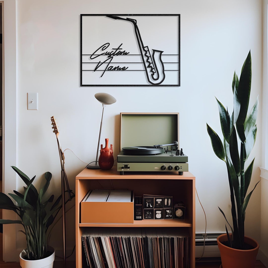 Custom Saxophone Metal Wall Art: Personalized Music Room Decor - Etsy