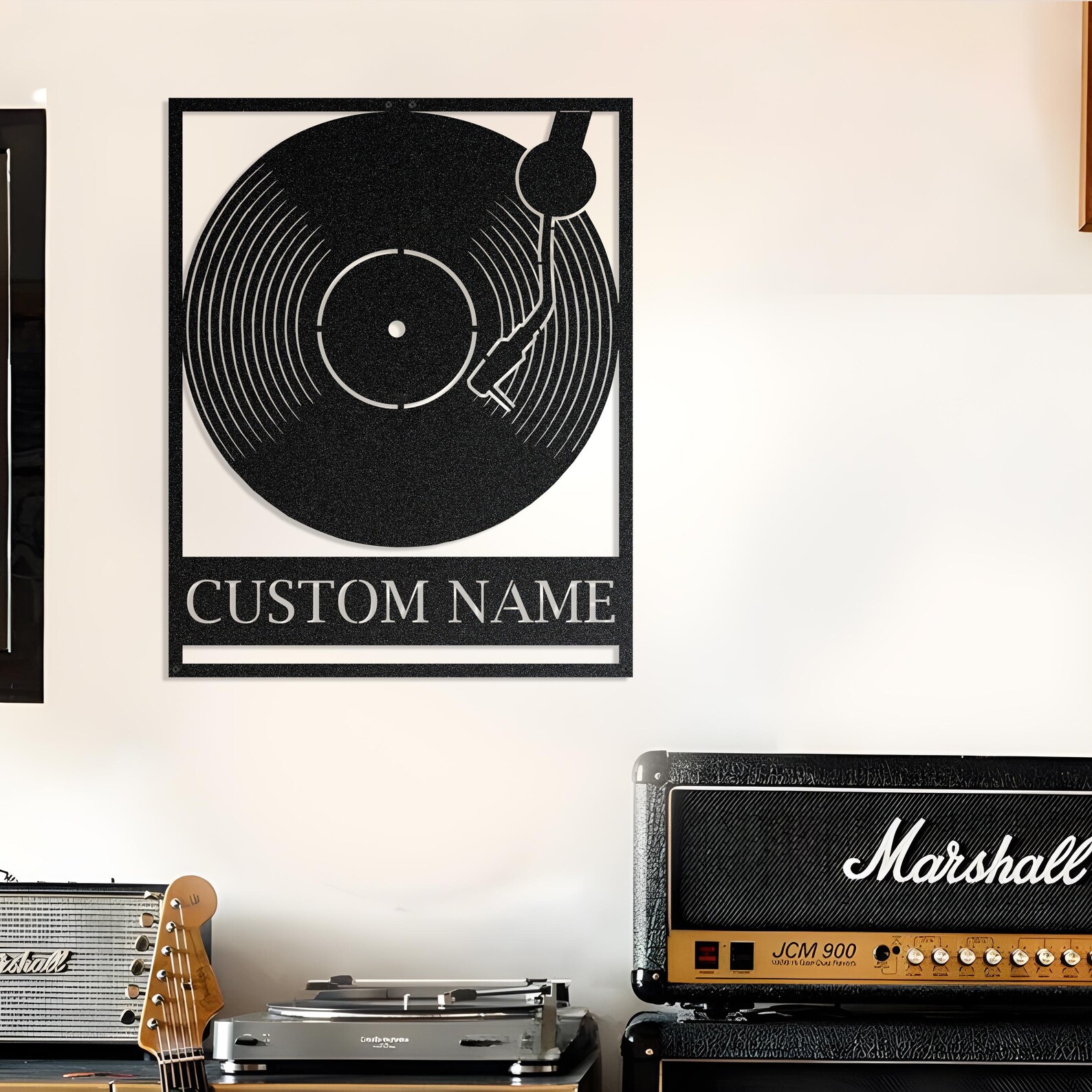 Personalized Vinyl Record Metal Wall Art: Custom Name Retro Decor - Etsy